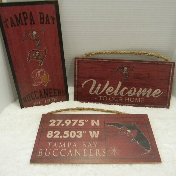 NFL | Accents | Tampa Bay Buccaneers Signs Nfl Merch Man Cave Football ...